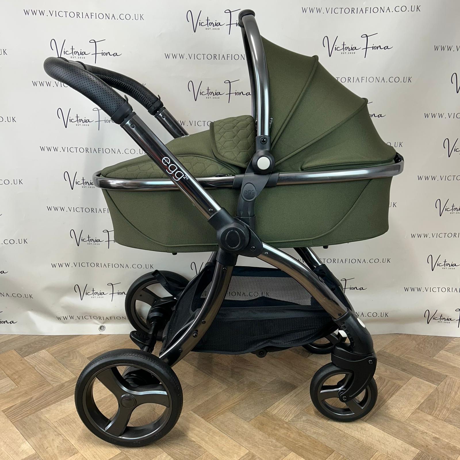 PRELOVED Egg2 Carrycot & Pushchair - Olive Green 💚 - Victoria Fiona