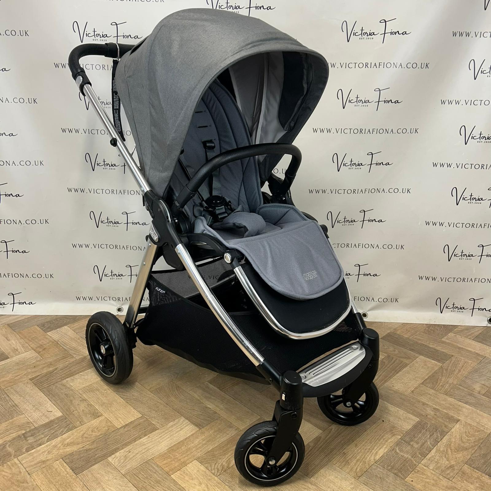 PRELOVED Mamas And Papas Flip xt3 Pushchair & Carry Cot - Harbour Grey ...