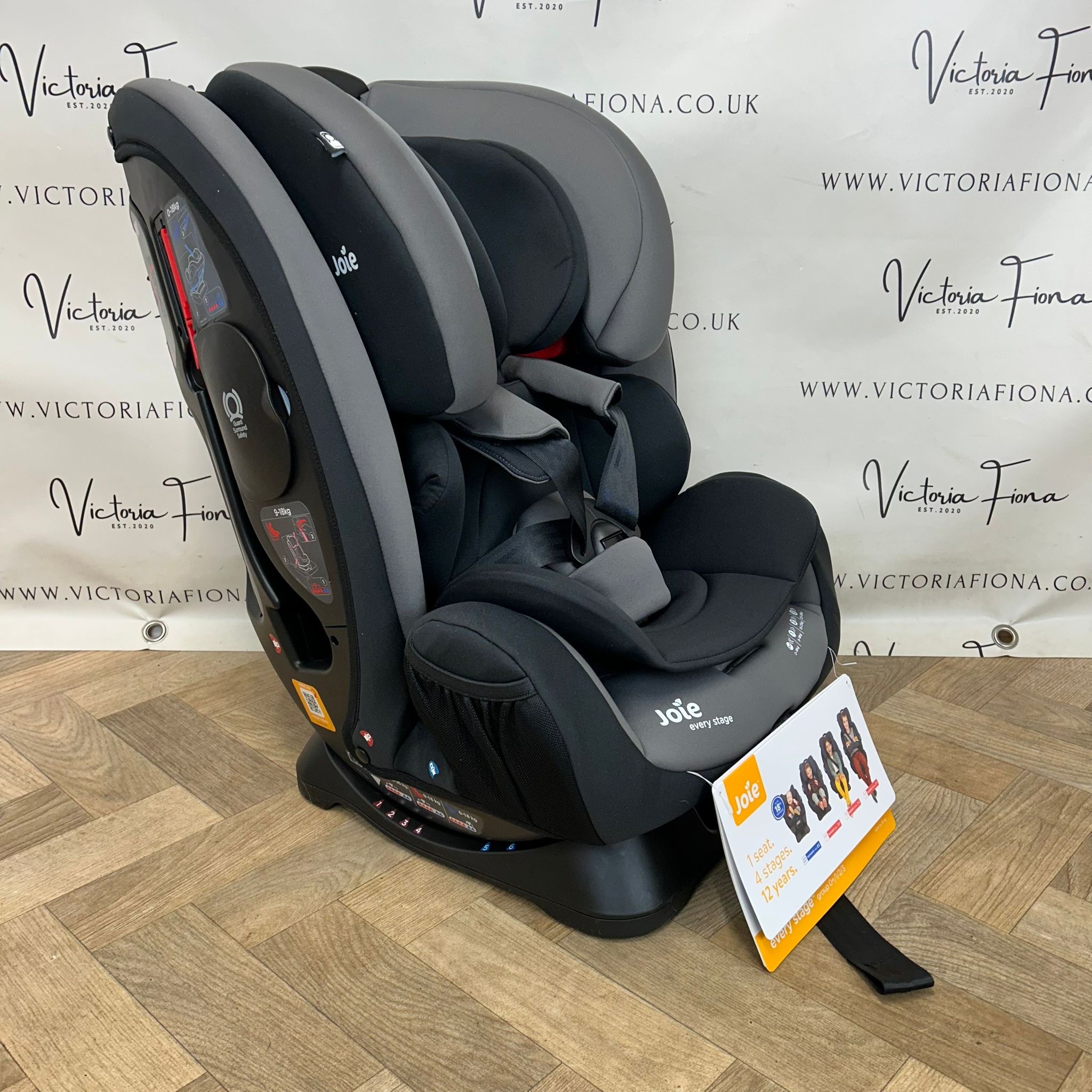 NEW Joie Every Stage Car Seat (Birth to 12years) - Victoria Fiona