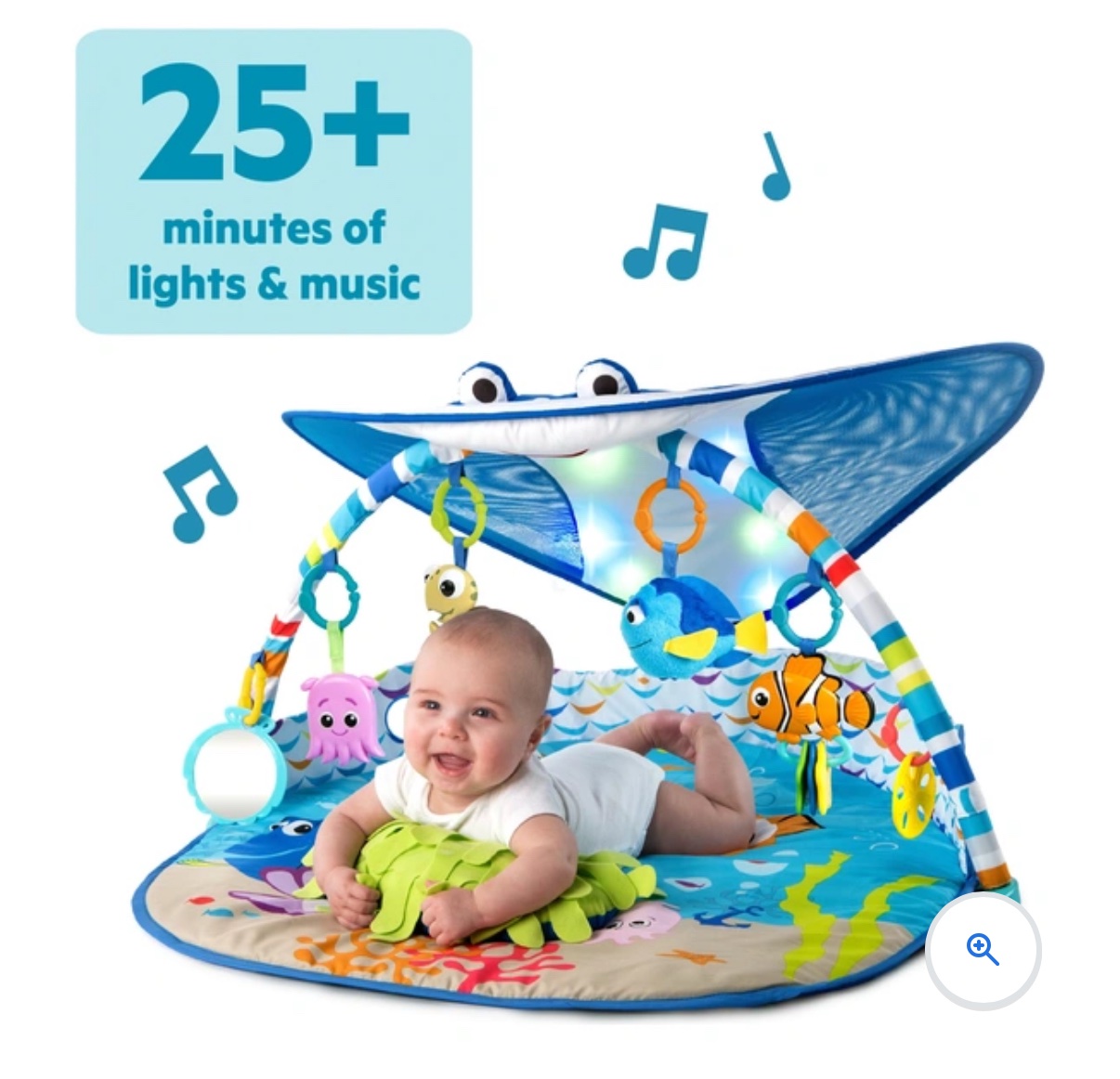NEW Bright Starts Disney Baby FINDING NEMO Mr. Ray Ocean Lights & Music ...