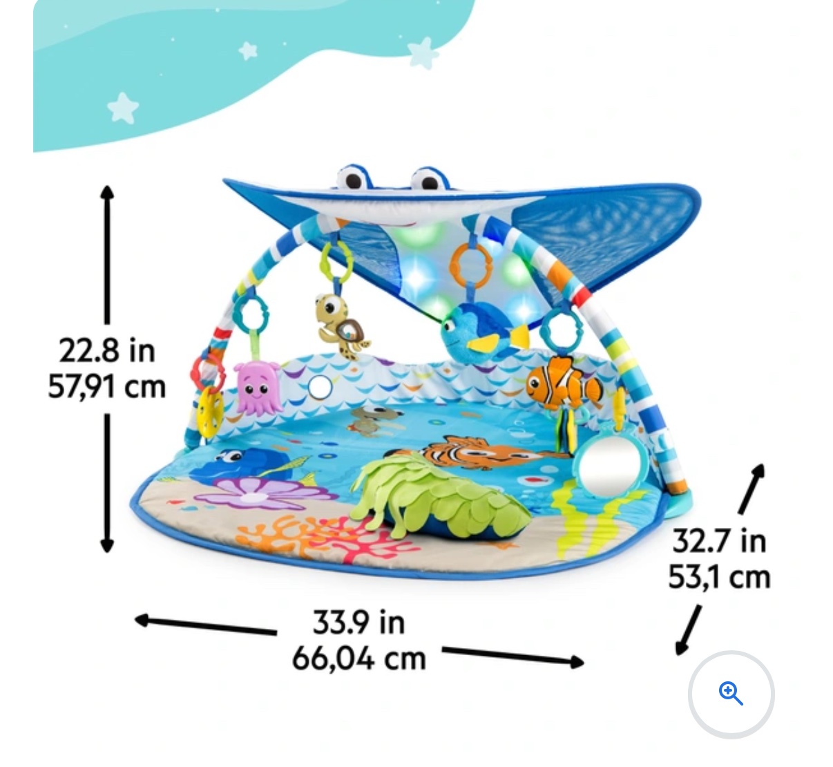 NEW Bright Starts Disney Baby FINDING NEMO Mr. Ray Ocean Lights & Music ...